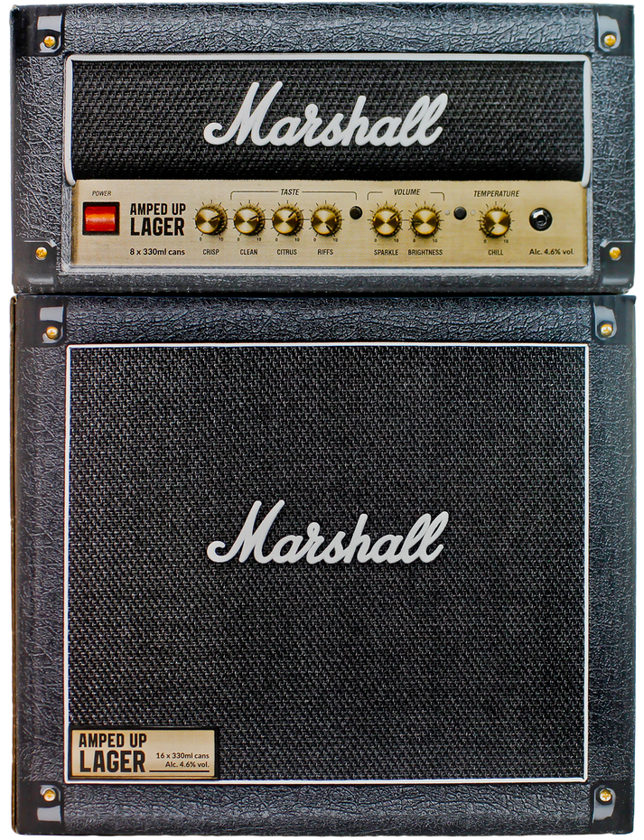 Half Stack of Marshall Amped Up Lager (Giftbox 24x33cl) – Williams Bros ...